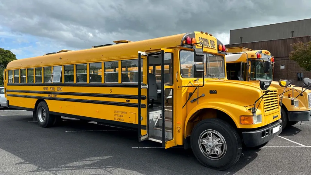 American Yellow School Bus for hire in UK