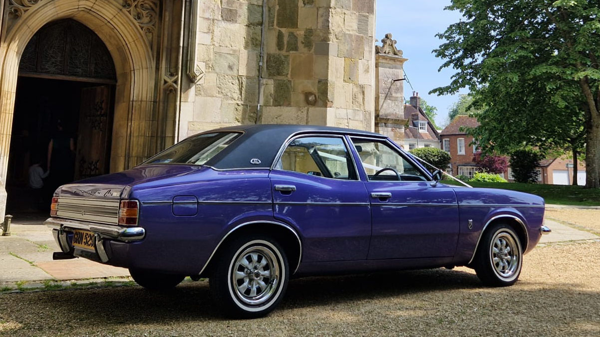 Classic Ford Cortina Wedding Car Hire Verwood, Dorset