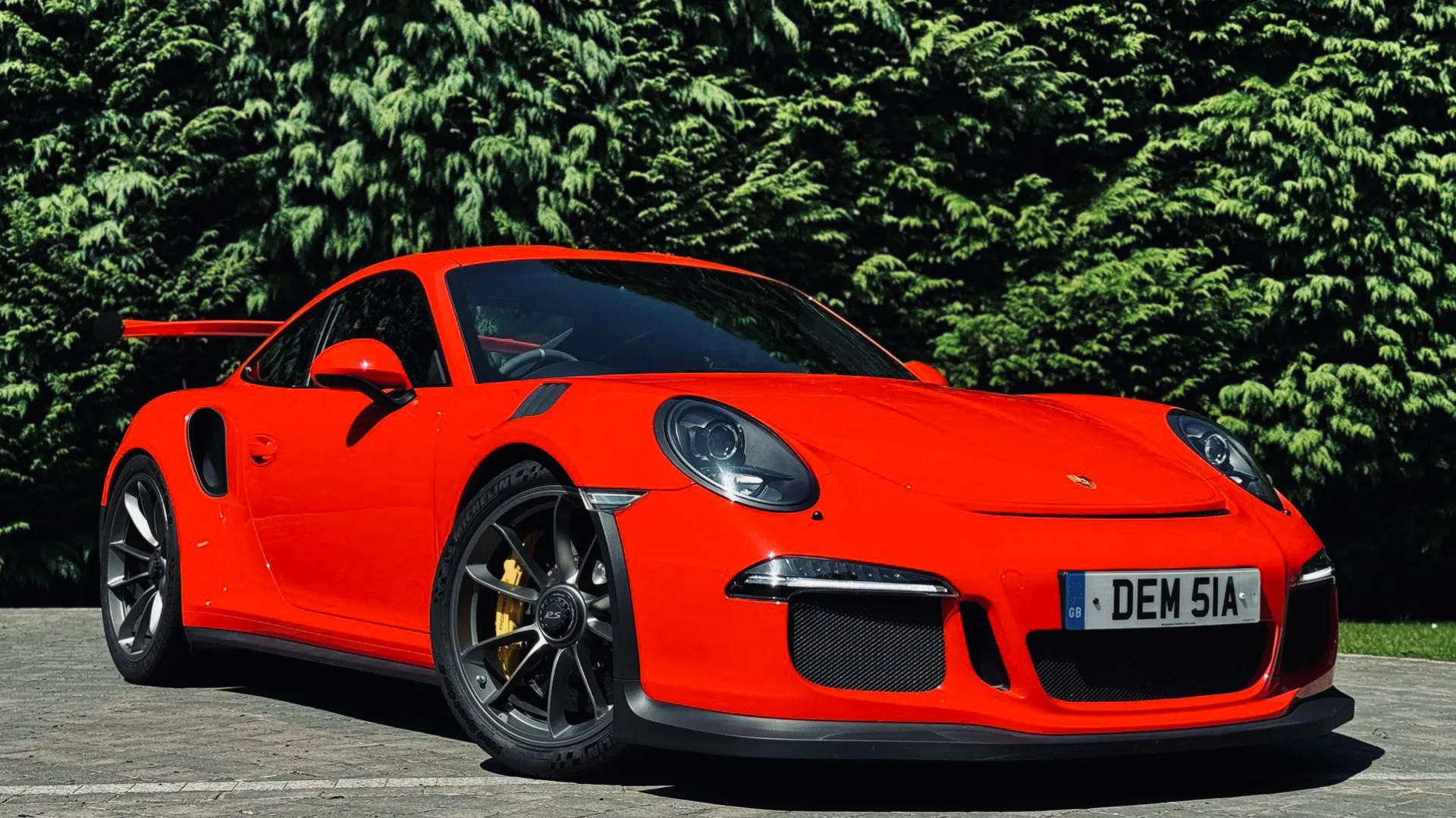 Red Porsche GT3 RS sports car for Wedding Hire