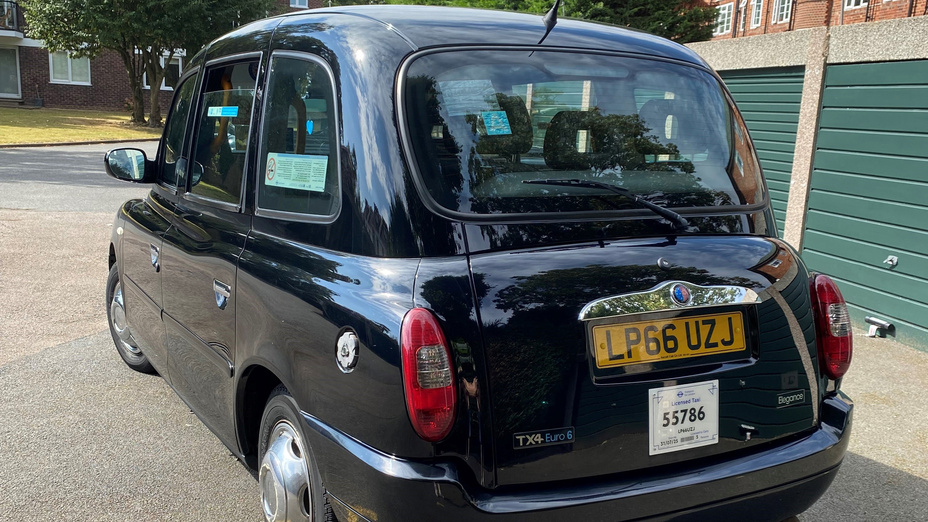 Modern Black London TX4 Taxi Cab available to hire in London