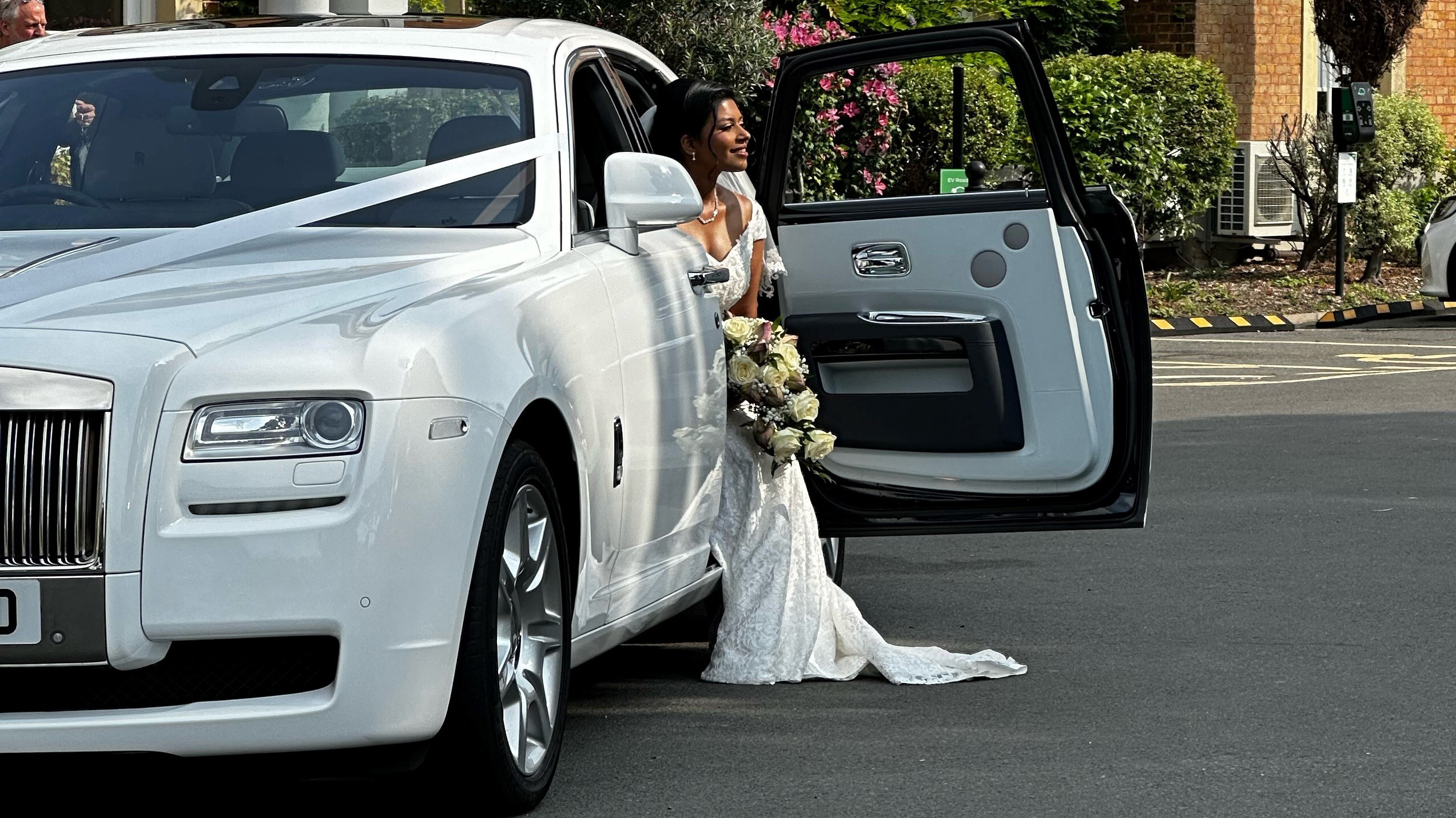Modern White Rolls-Royce Ghost for Hire with Chauffeur