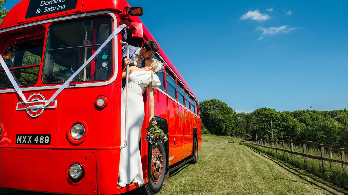 Vintage Single Decker Red Bus for Wedding hire