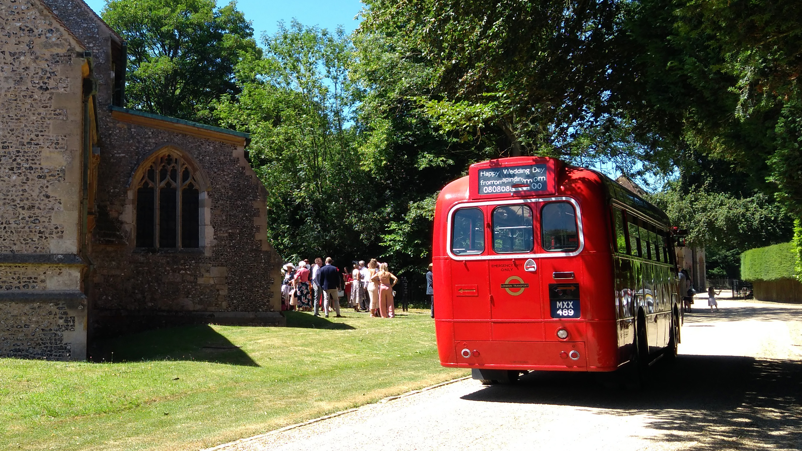 Vintage Single Decker Red Bus for Wedding hire