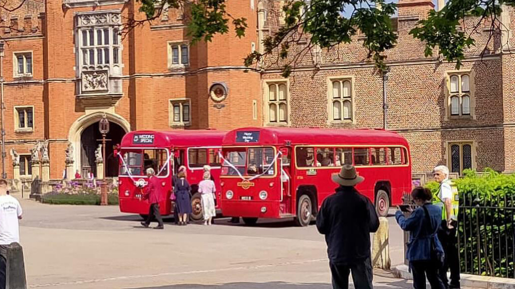 Vintage Single Decker Red Bus for Wedding hire