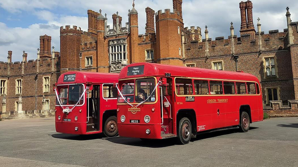 Vintage Single Decker Red Bus for Wedding hire