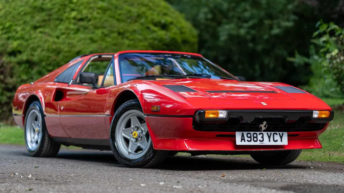 Classic Ferrari 308 GTSi sports car for wedding hire