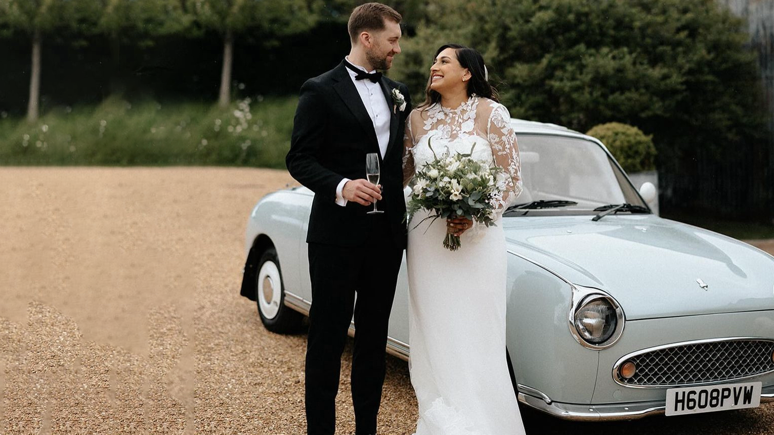 Classic Nissan Figaro Convertible for wedding hire