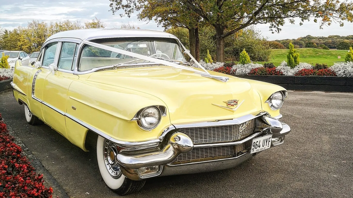Classic American Cadillac available to hire for Weddings in Essex