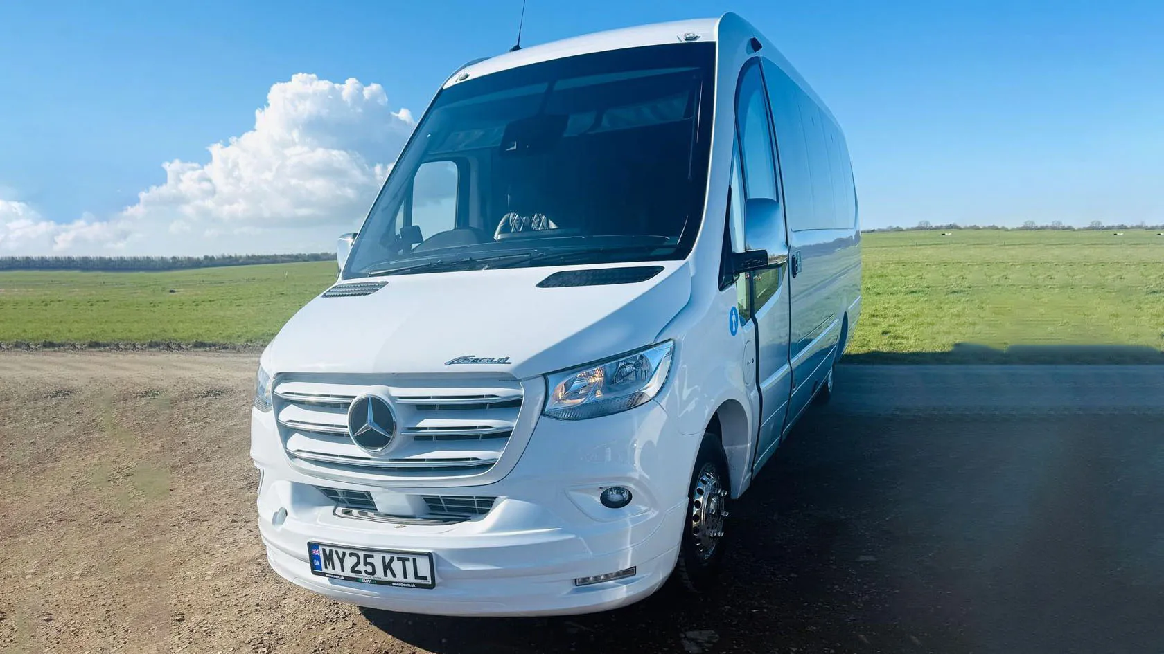 Modern White 16-seater Mercedes Mini Bus Hire London