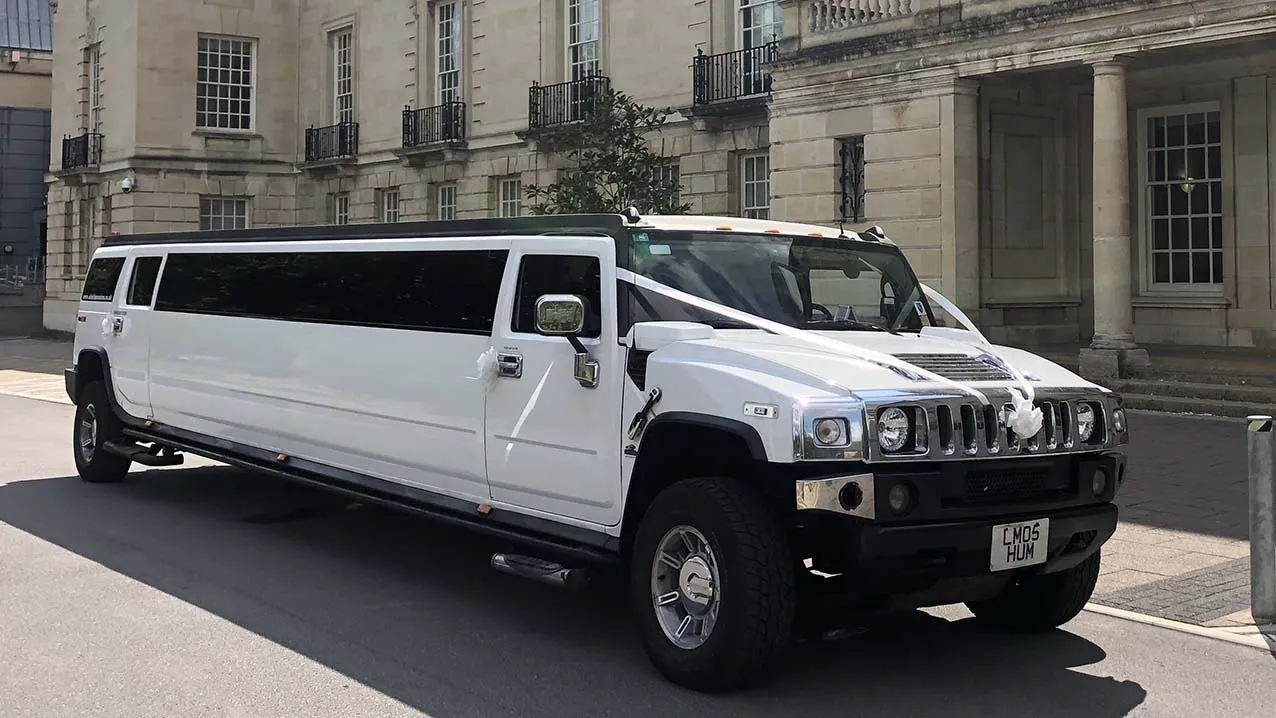 White Hummer Wedding Car Hire in Portsmouth & Southampton, Hampshire
