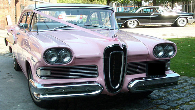 Classic Pink American Ford Edsel Wedding Car Aldershot, Hampshire