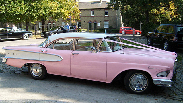 Classic Pink American Ford Edsel Wedding Car Aldershot, Hampshire
