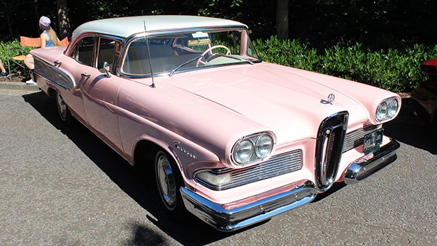 Classic Pink American Ford Edsel Wedding Car Aldershot, Hampshire