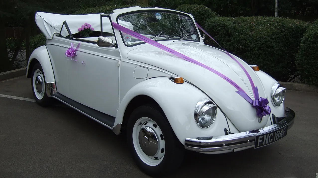 Classic VW Beetle Convertible Wedding Car Hire in East Sussex
