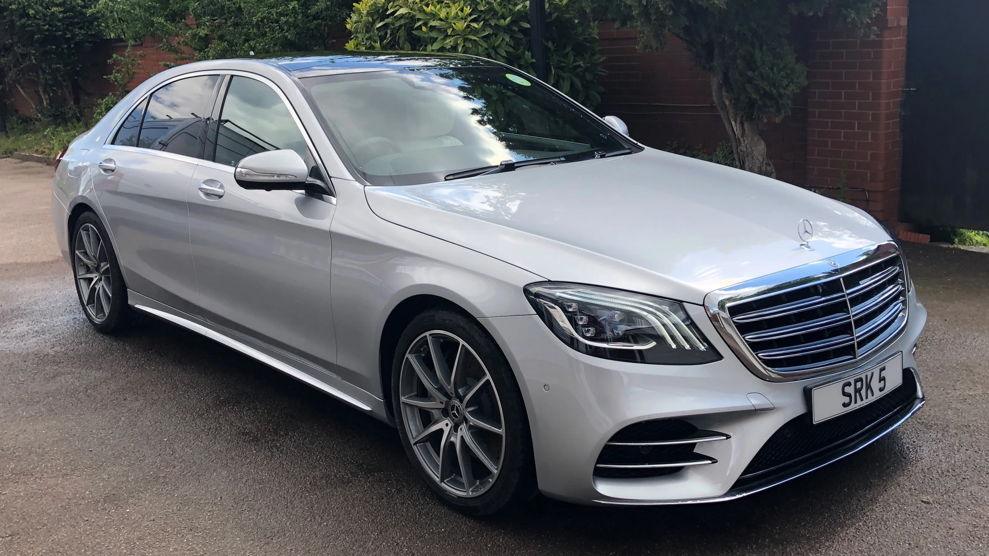 Silver Mercedes S-Class available for Weddings in London