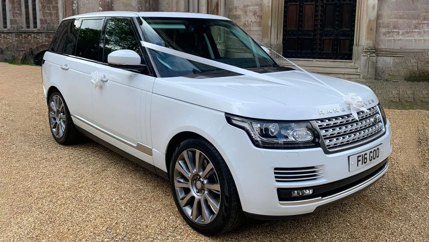 White Range Rover Wedding Car Hire, New Forest, Dorset & Hampshire