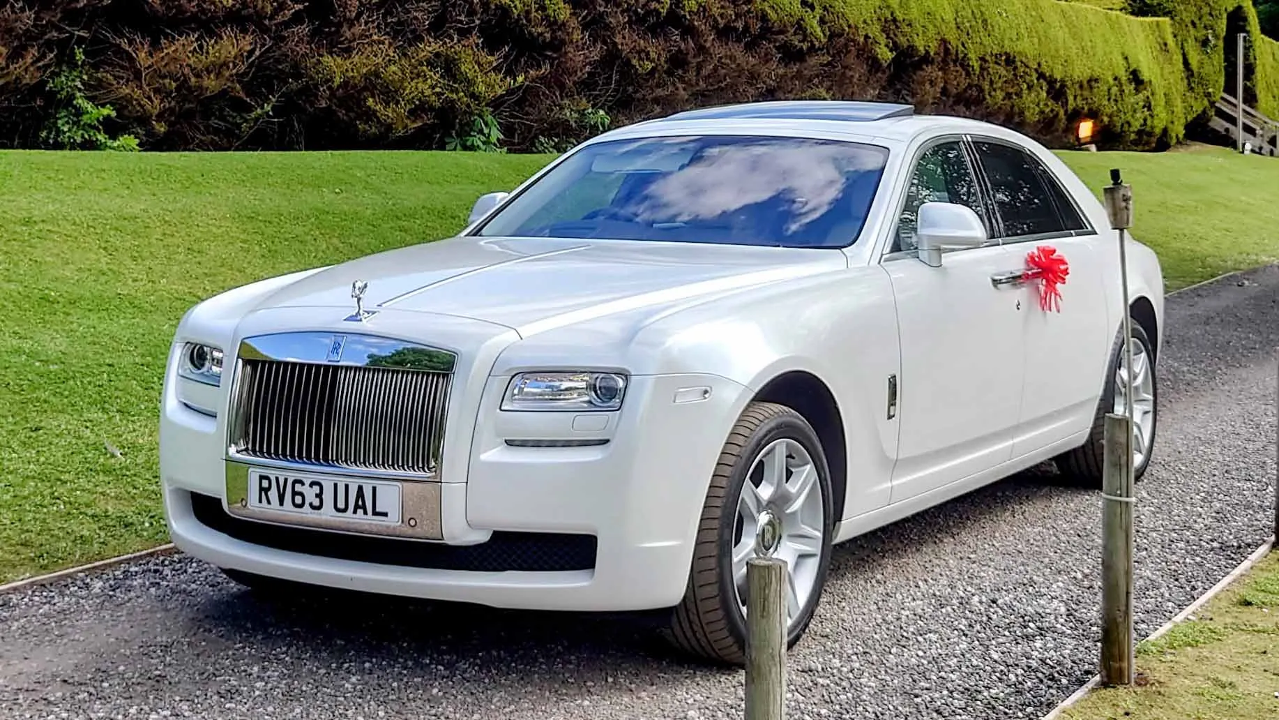 White Rolls-Royce Ghost Wedding Car for Hire in Manchester, North West