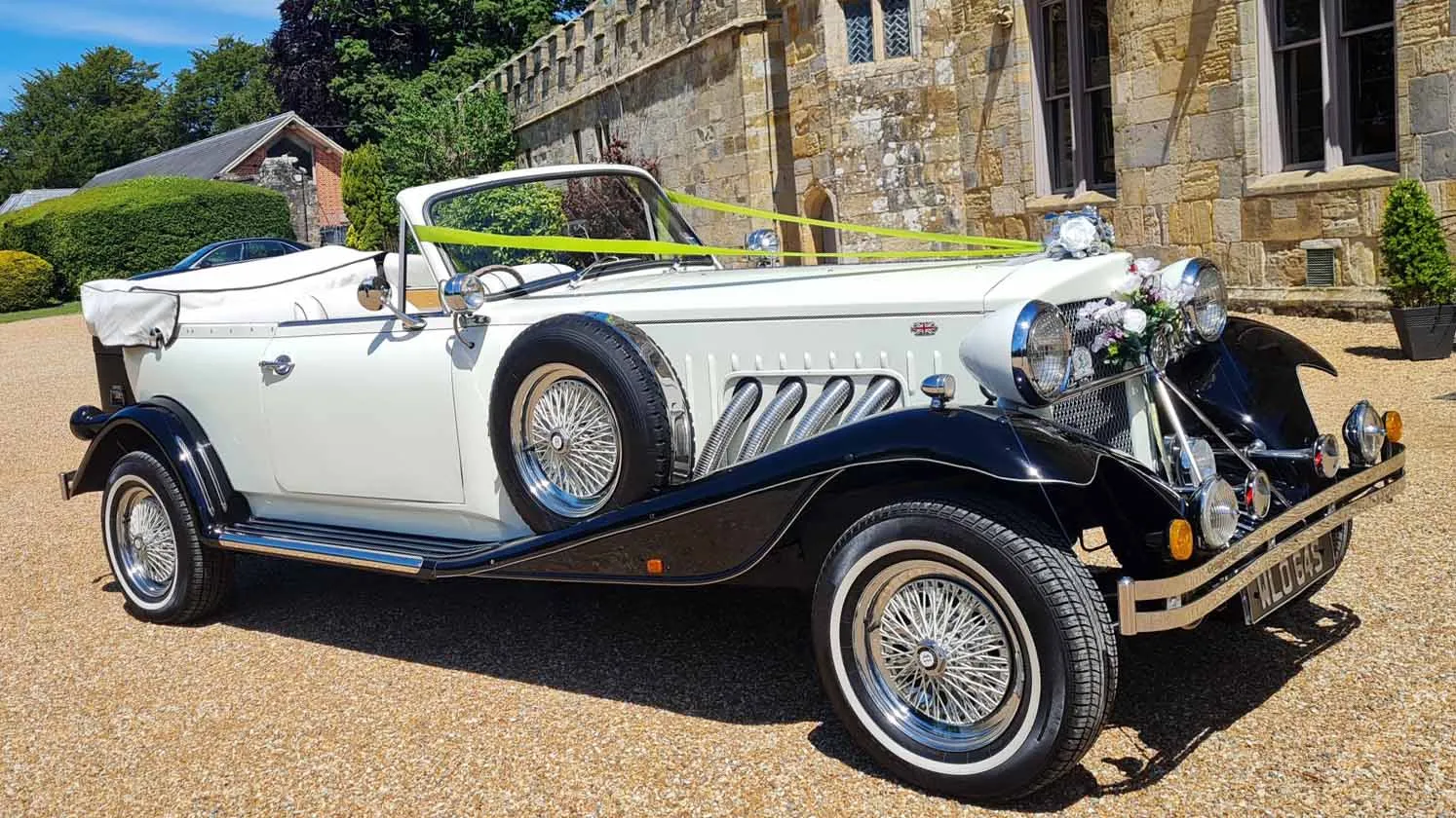Vintage Style Beauford Convertible Wedding Car Hire Sussex
