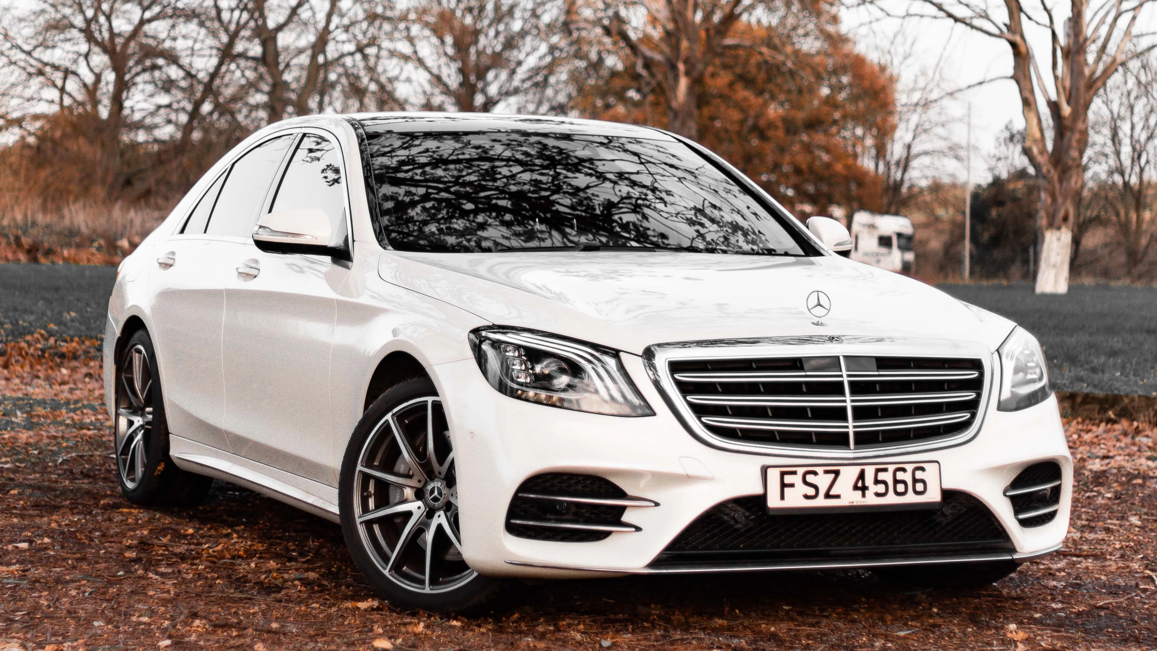 Modern White Mercedes S-Class AMG for hire in London and Essex