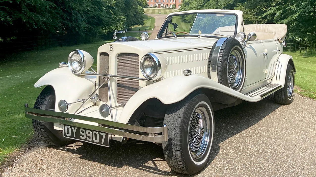 1930's Vintage Style Convertible Beauford Wedding Car for Hire